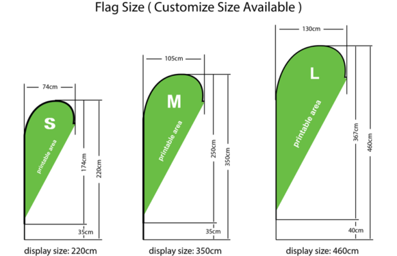 Teardrop Flying Flag Banner - Sign Graphics Australia